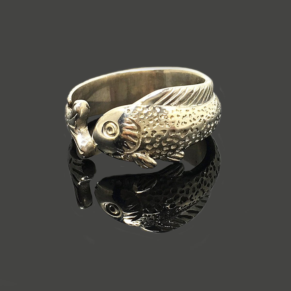 Classic Fish Retro 925 Sterling Silver Ring – TopHandSilver